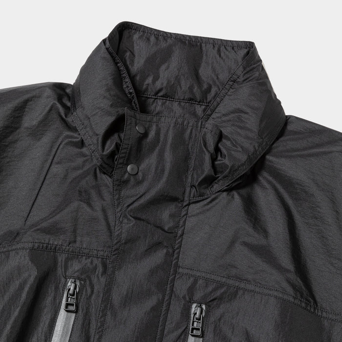 MEANSWHILE AIRY NYLON WIND JACKET-OFF BLACK - Popcorn Store