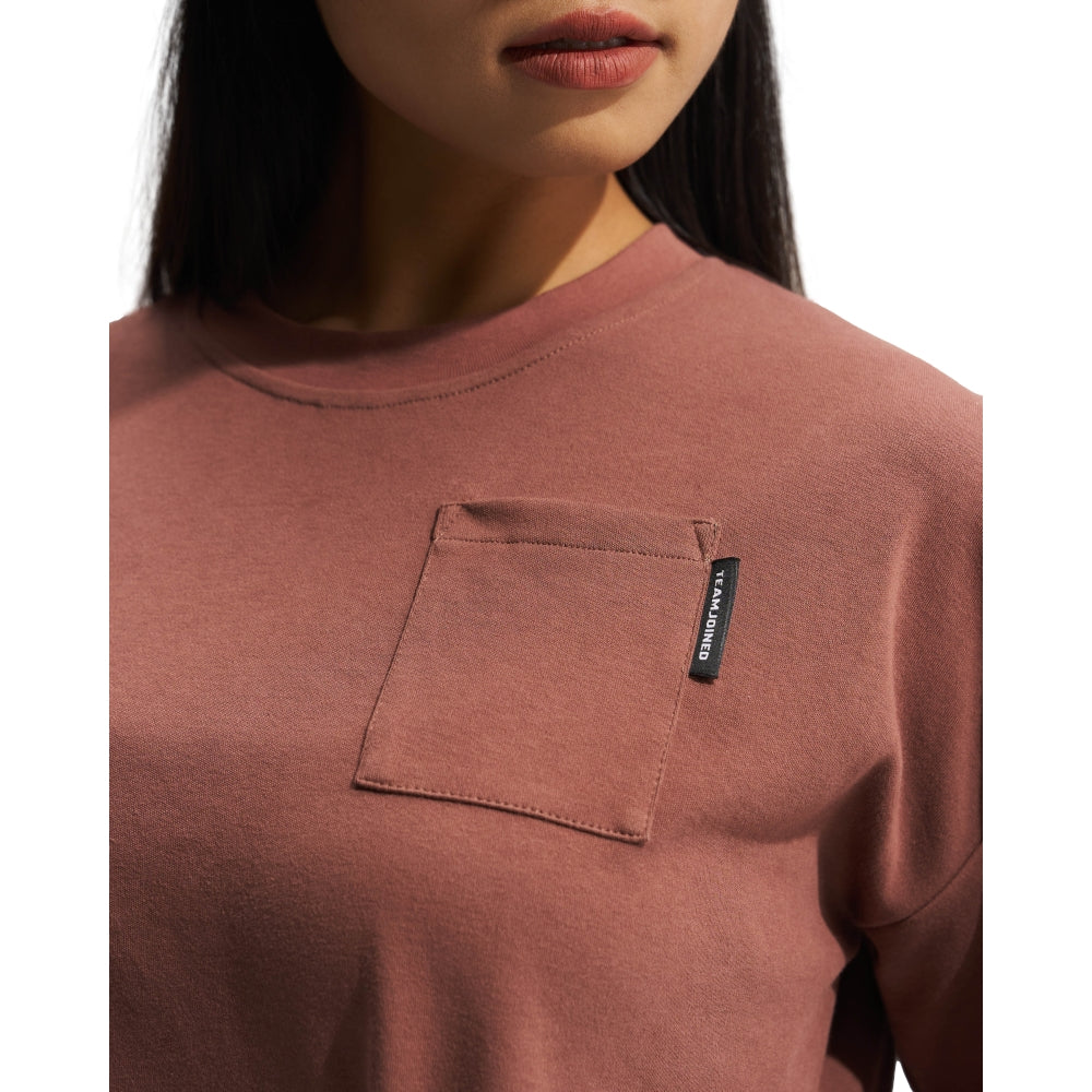 TEAMJOINED JOINED® WOMEN COTTON⁺ POCKET OVERSIZED-PUCE - Popcorn Store