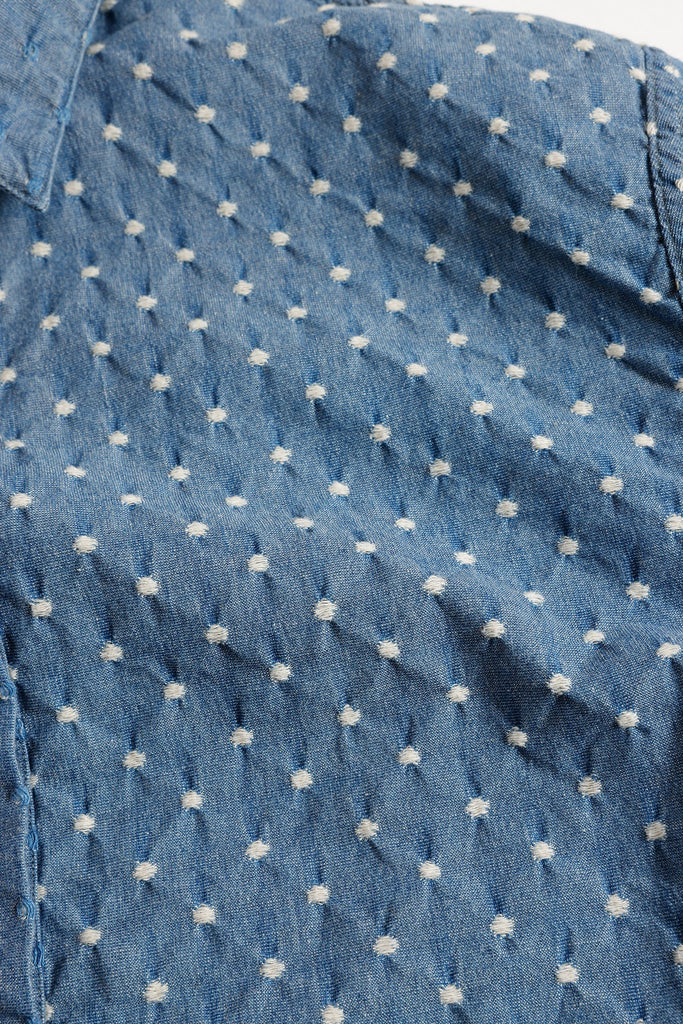 FUNDAMENTAL KITE SHIRT 3YR WASH-INDIGO - Popcorn Store