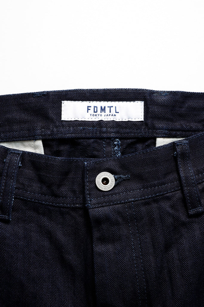 FUNDAMENTAL SIDE OBI SHORT PANTS RINSE-INDIGO - Popcorn Store
