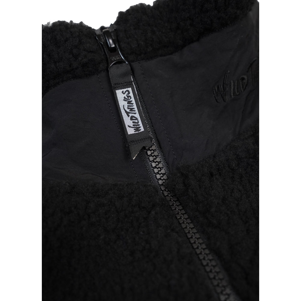 OPEN DIALOGUE X WILD THINGS BOA VEST-BLACK - Popcorn Store