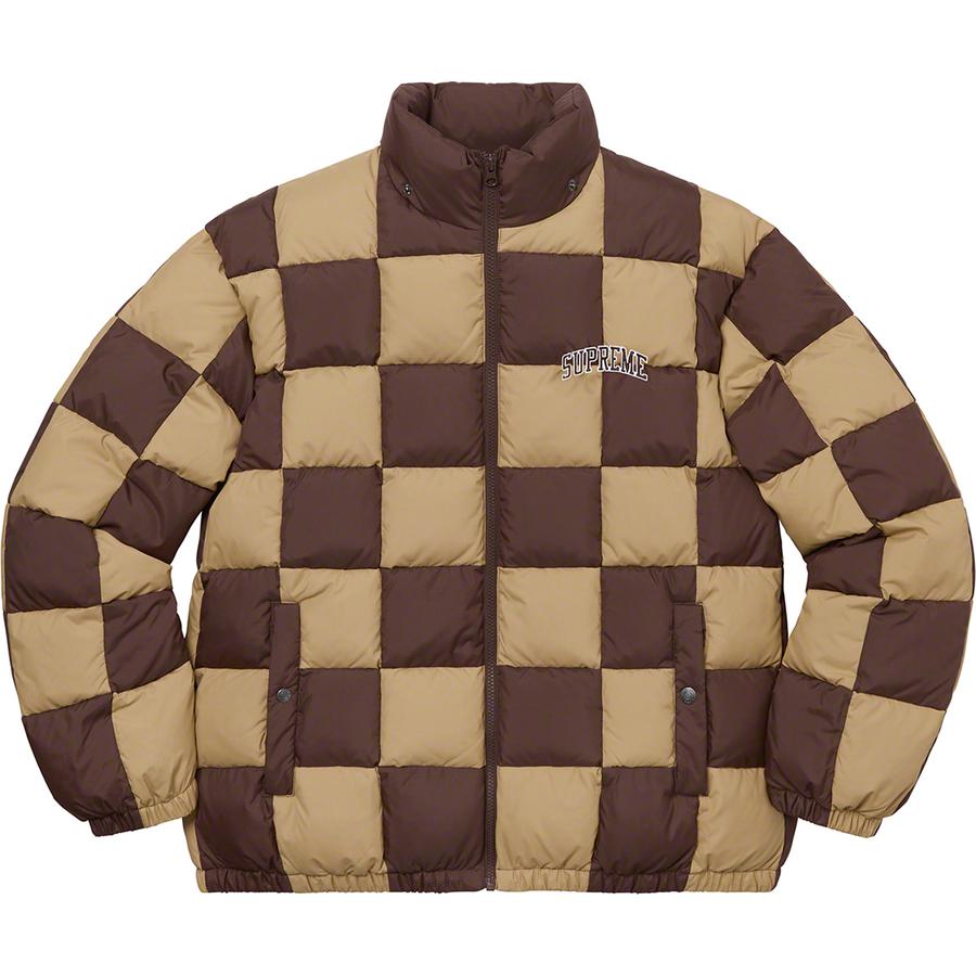 SUPREME CHECKERBOARD PUFFY JK-TAN - Popcorn Store