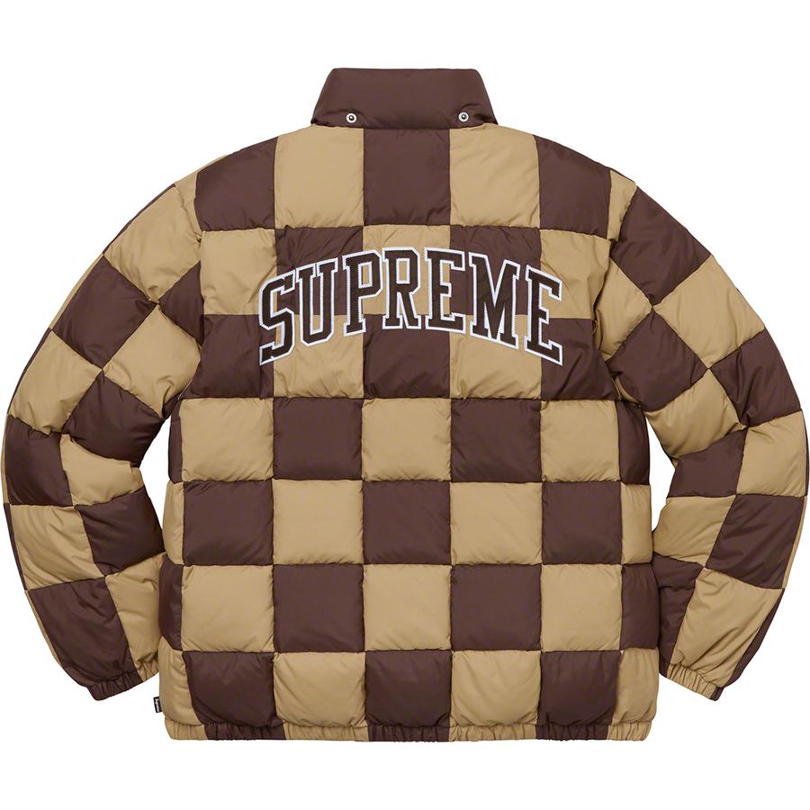 SUPREME CHECKERBOARD PUFFY JK-TAN - Popcorn Store
