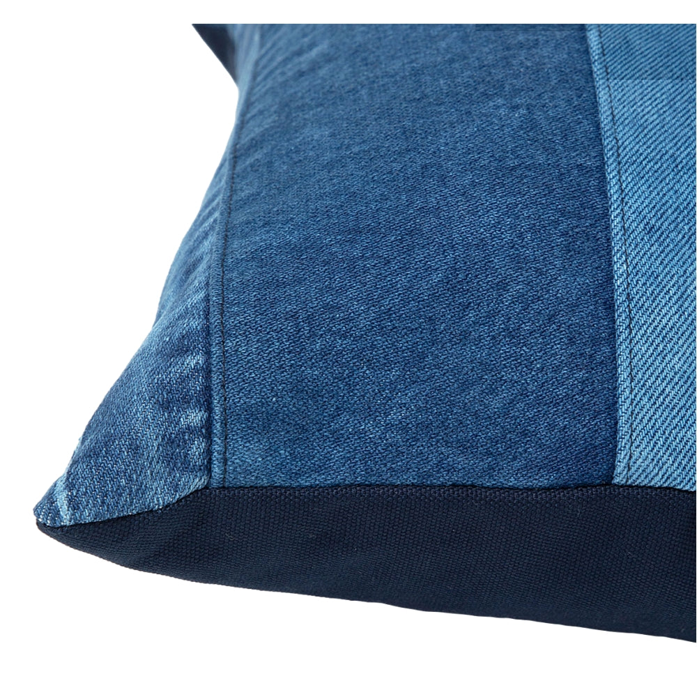 HOBO CUSHION UPCYCLED DENIM S JAPANESE INDIGO DYED-INDIGO - Popcorn Store