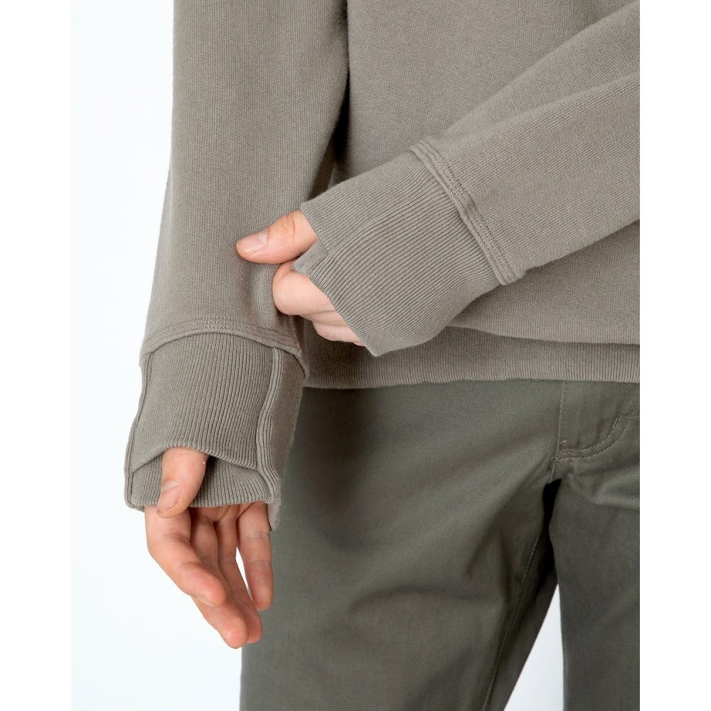 NONNATIVE DWELLER CREW PULLOVER COTTON SWEAT-CEMENT - Popcorn Store