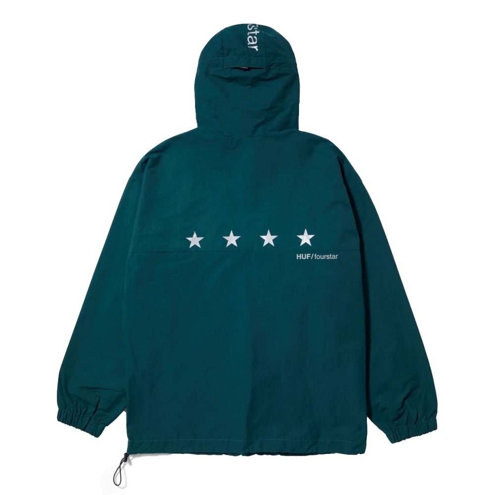 HUF HUF X CRAILTAP BLOCKS ANORAK JACKET-DARK GREEN - Popcorn Store