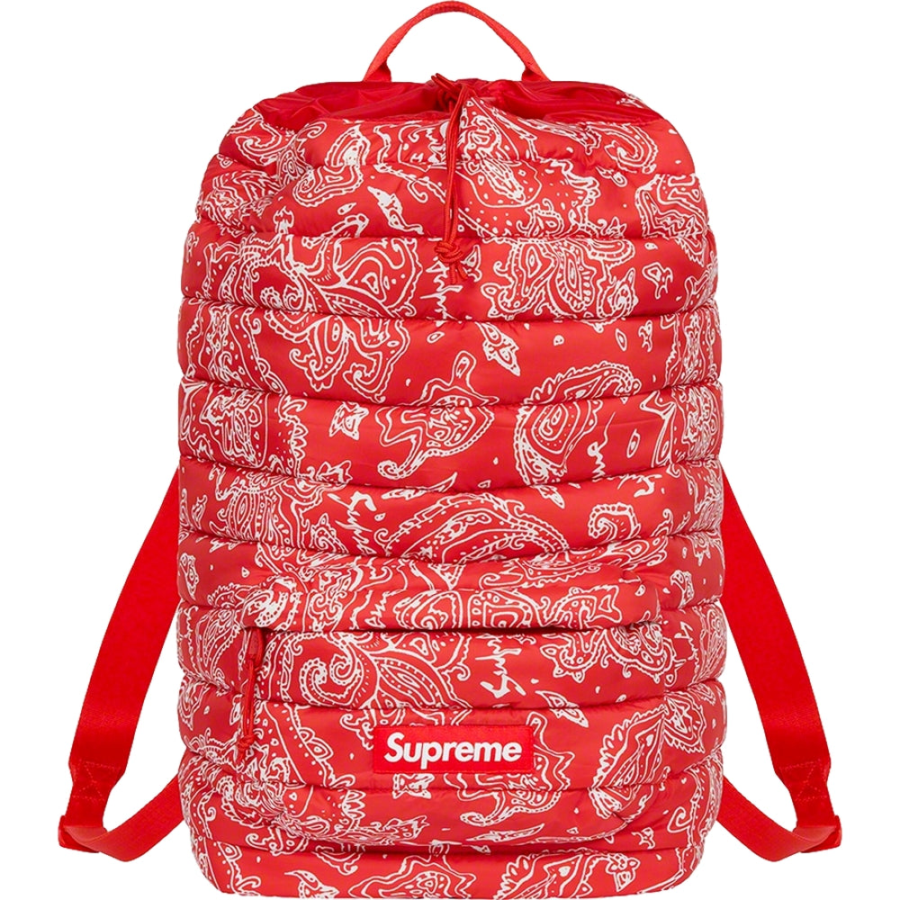 SUPREME PUFFER BACKPACK-RED - Popcorn Store