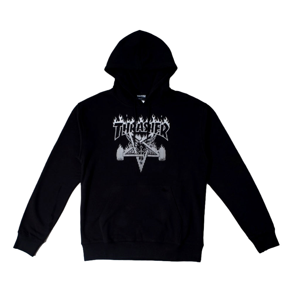 THRASHER(JAPAN) SKATE GOAT BARS HOODED-BLACK - Popcorn Store